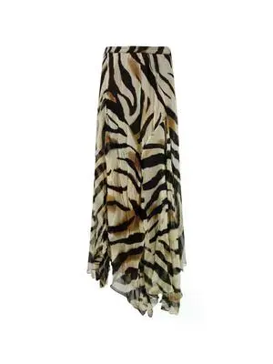MES DEMOISELLES Susu Zebra-print Elasticated Maxi Skirt - Neutrals