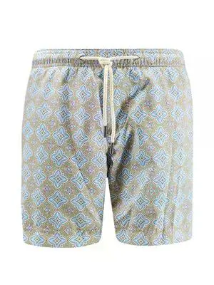 PENINSULA SWIMWEAR San Pietro Tile-print Swim Trunks - Blue