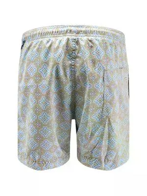 PENINSULA SWIMWEAR San Pietro Tile-print Swim Trunks - Blue