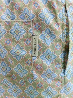 PENINSULA SWIMWEAR San Pietro Tile-print Swim Trunks - Blue