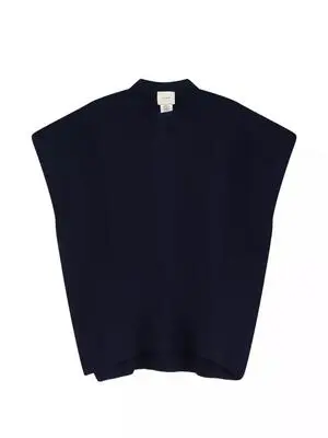 ALYSI Sleeveless Boxy-fit Sweater - Blue