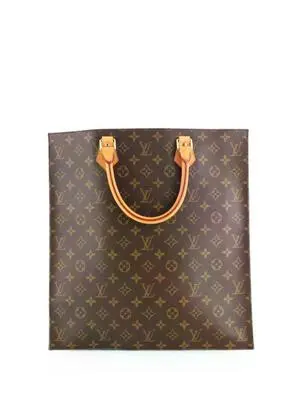 LOUIS VUITTON Vintage Sac Plat Bag Monogram Canvas Tote Bag - Brown