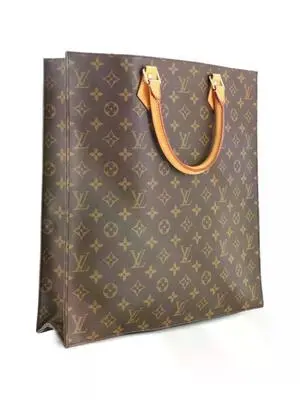 LOUIS VUITTON Monogram Canvas Sac Plat Tote Bag - Brown