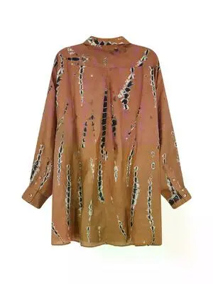 MES DEMOISELLES Tie-dye Button-up Shirt - Brown