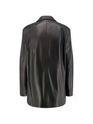 DFOUR Double-breasted Leather Jacket