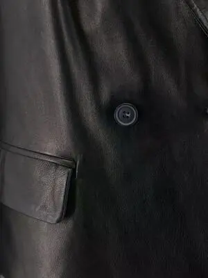 DFOUR Double-breasted Leather Jacket
