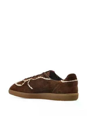 ALOHAS Crochet-trim Suede Sneakers