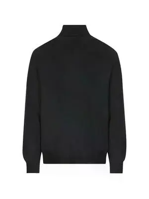 Tagliatore Roll-neck Ribbed-trim Sweater - Black