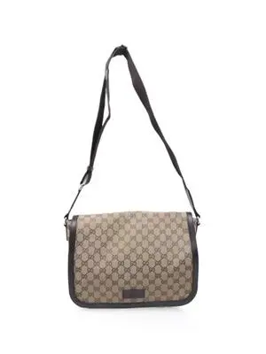 Gucci Gg Monogram Flap Messenger Bag