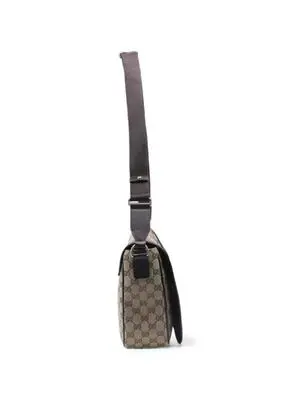 Gucci Gg Monogram Flap Messenger Bag