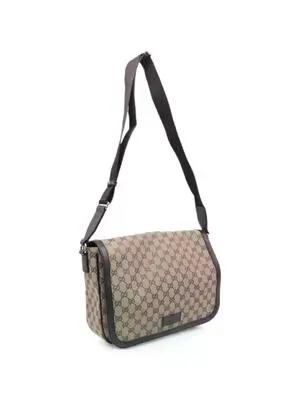 Gucci Gg Monogram Flap Messenger Bag