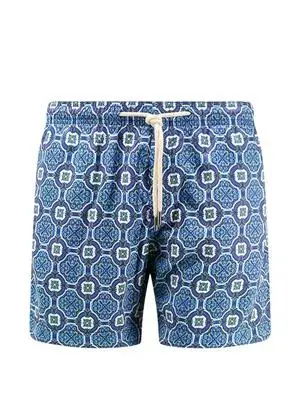 PENINSULA SWIMWEAR Geometric Print Swim Shorts - Blue