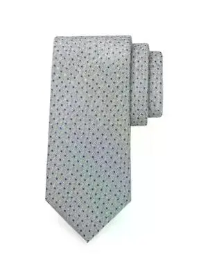 GIERRE MILANO Polka-dot Diagonal-stripe Tie - Grey
