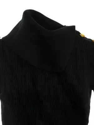 Elisabetta Franchi Button-embellished High-neck Sweater