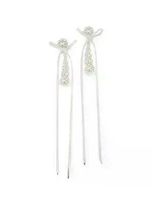 Simone Rocha Victorian Bow-detail Faux-pearl Earrings - Gold