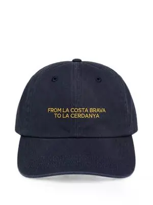 LES HÉRITIERS Roots Slogan-embroidered Cap - Blue