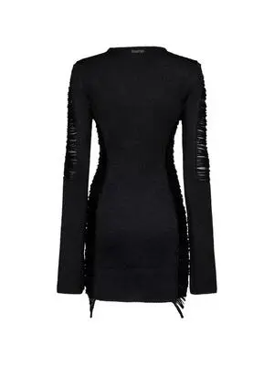 Attico Fringe Detail Mini Dress