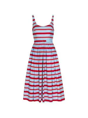 EMILIA WICKSTEAD Eglantine Striped-pattern Midi Dress