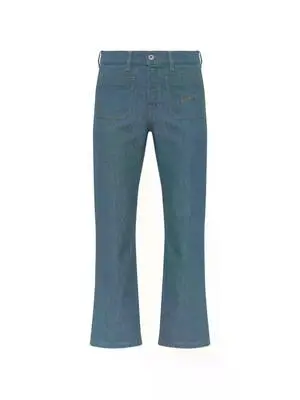 Kenzo Logo-embroidered Patch-pocket Jeans