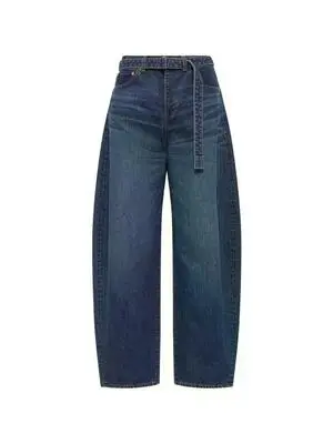 Sacai Barrel Panelled Jeans - Blue
