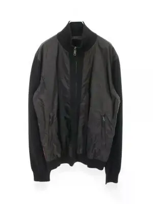 Prada 2000s Color-block Knit Jacket - Black