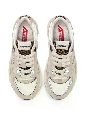AUTRY Hyperway Leopard-print Panelled Sneakers