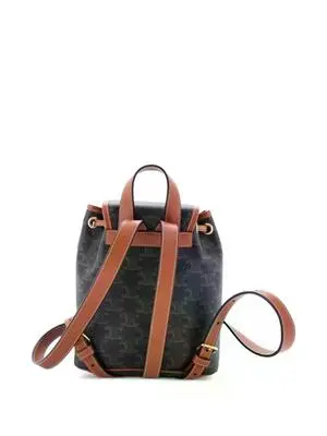 Celine Folco Triomphe Coated Canvas Mini Backpack - Brown