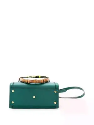 Gucci Diana Nm Bamboo Handle Tote Leather Mini Crossbody Bag - Green