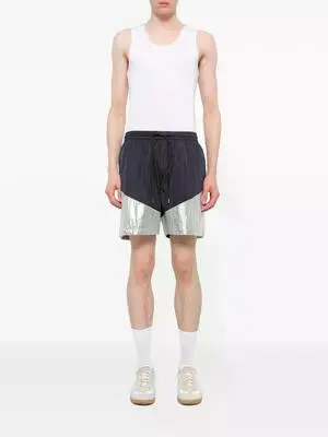 JUUN.J Metallic-panel Drawstring Shorts - Blue