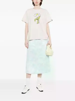 AGNES B. Floral Midi Skirt
