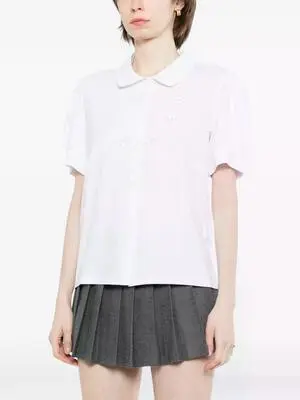 AGNES B. Broderie Anglaise Puff Sleeve Blouse