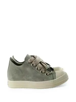 Rick Owens Jumbolace Oversized-lace Leather Sneakers - Green