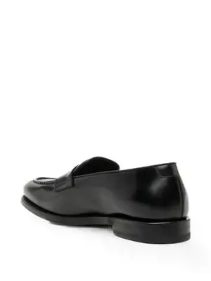 TOM FORD Penny Leather Loafers - Black