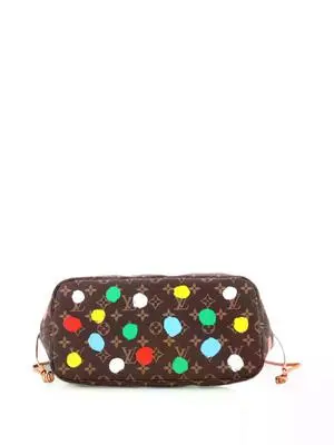 LOUIS VUITTON Neverfull Nm Yayoi Kusama Painted Dots Monogram Canvas Mm Tote Bag - Brown