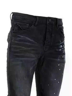 PURPLE BRAND Paint-splatter Distressed Jeans - Black