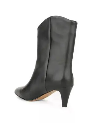LINDA BAUMANN Pointed-toe Leather Boots
