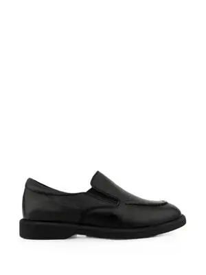LINDA BAUMANN Grainy Leather Loafers