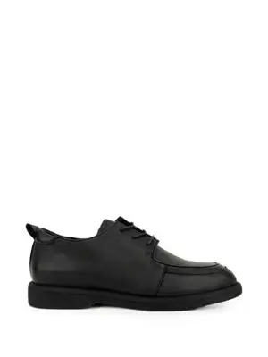 LINDA BAUMANN Grain-leather Lace-up Shoes - Black