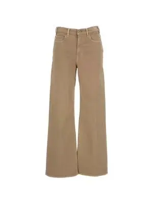 Ag High-waisted Wide-leg Jeans - Neutrals