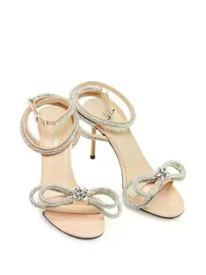 Mach & Mach Double Bow Patent Leather Sandals