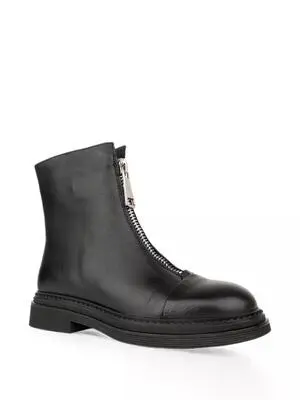 LINDA BAUMANN Front-zip Ankle Boots