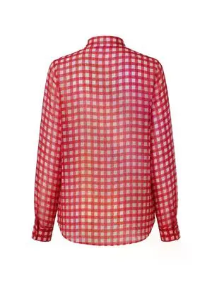 Ermanno Scervino Gingham-check Pussy-bow Shirt