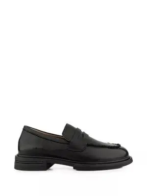 LINDA BAUMANN Leather Loafers - Black