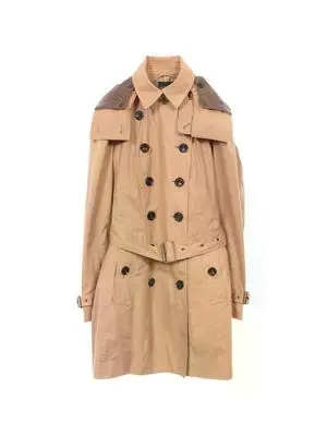 Burberry Cotton Double-breasted Trench Coat - Neutrals