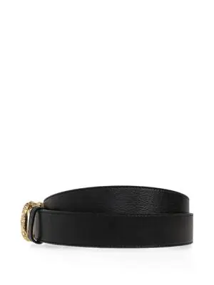 Valentino Garavani Vlogo Crystal-embellished Leather Belt