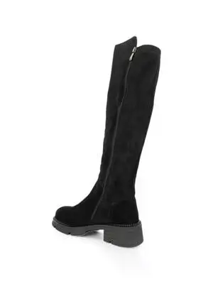 LINDA BAUMANN Knee-high Lug-sole Boots - Black