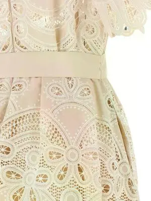 Elie Saab Embroidered Scalloped-hem Midi Dress