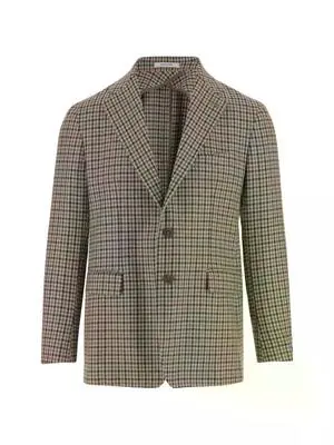 Tagliatore Check Wool Blazer - Neutrals