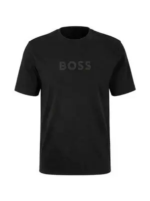 BOSS Logo-print Cotton T-shirt - Black
