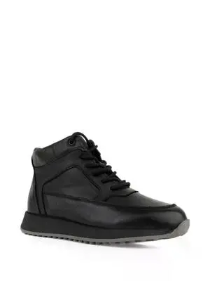 LINDA BAUMANN Lace-up Side-zip Sneakers - Black